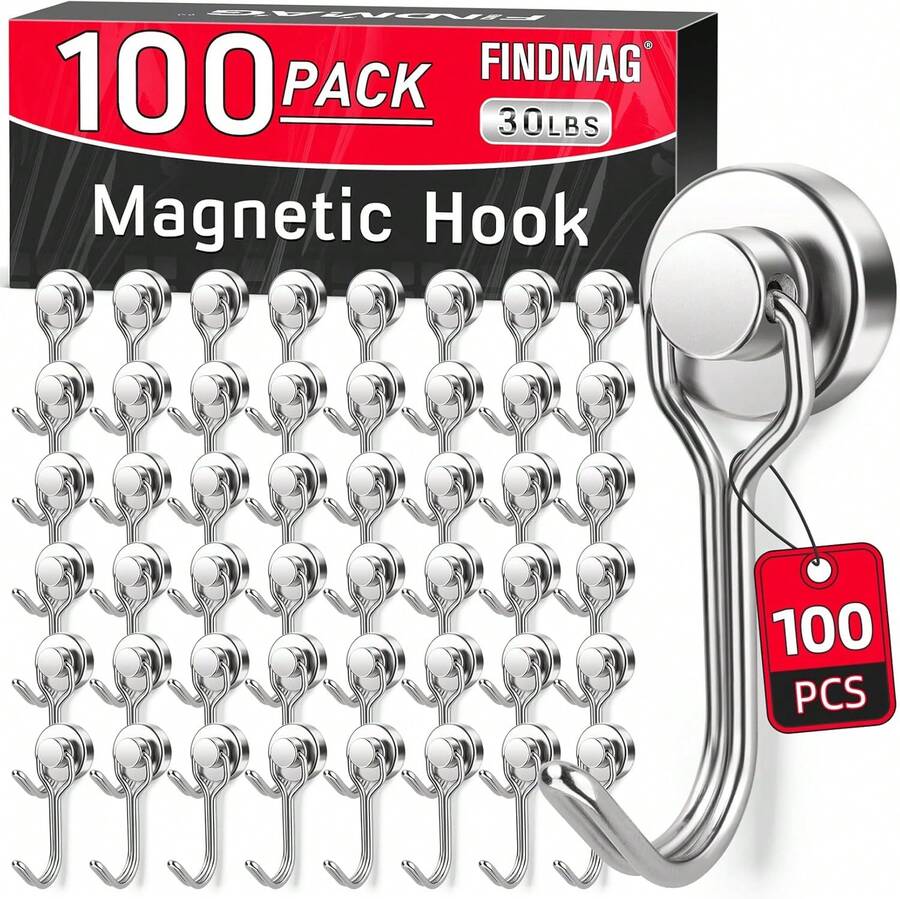 FINDMAG Magnetic Hooks 30 LBS Magnetic Hooks Cruise Black Heavy Duty ...