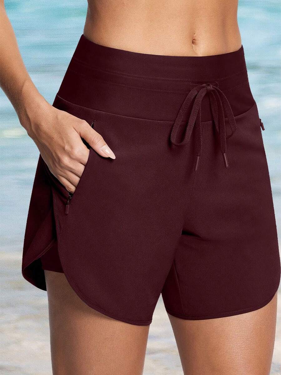 Women's High Waisted 3.5" Swim Board Shorts UPF 50+ Quick Dry Swim ...