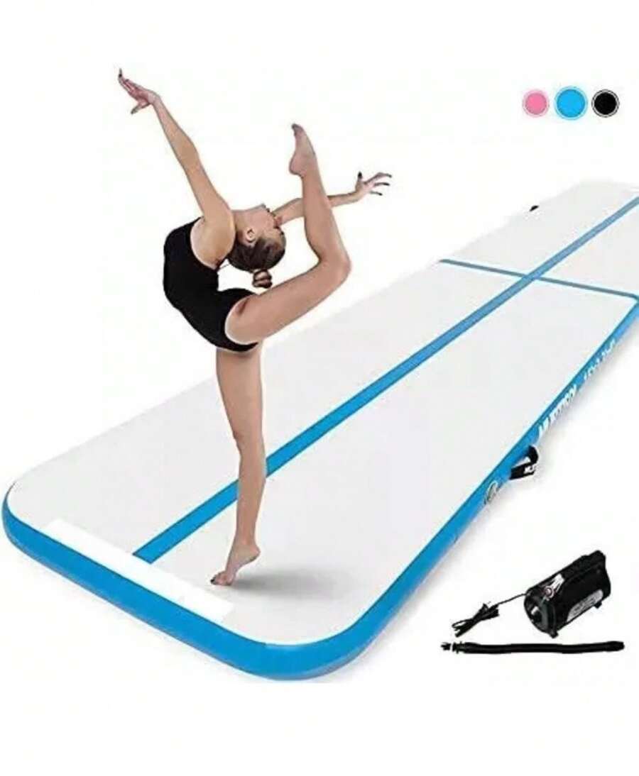 Inflatable Air Mat Tumbling Gymnastics Mats Floor Yoga Training Pump ...