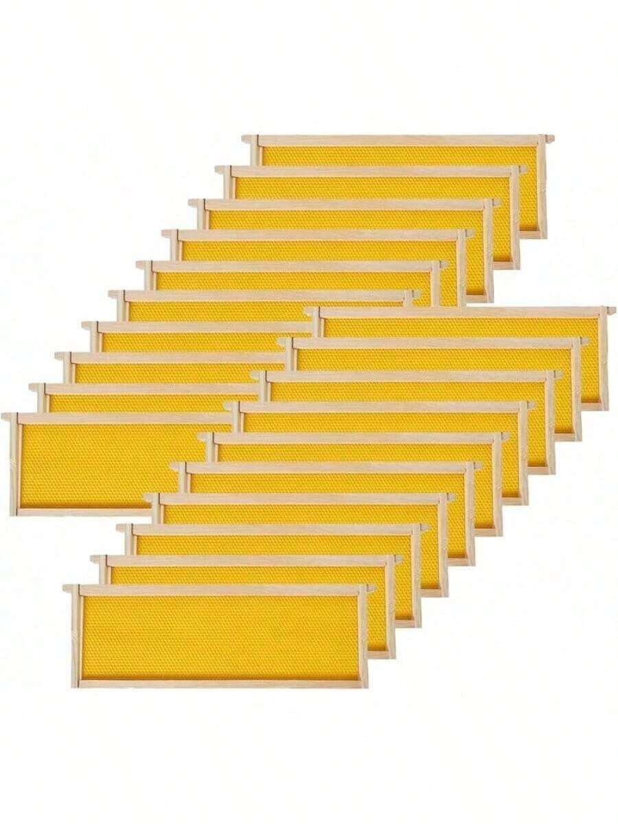 20-Pack Beehive Bee Frames Waxed Foundation With Complete Unassembled ...