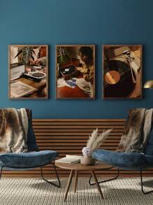 3 Pieces African American Art Posters Pink Lip Hanging Paintings Red ...