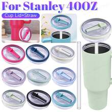 40 Oz Thermal Bottle Cover Coffee Cups Flip Straw Cap Spill Proof Mugs ...