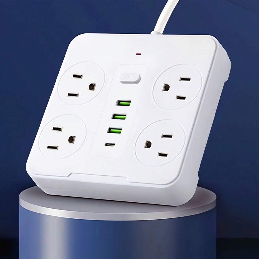 Extensor de salida de enchufe múltiple de 8 en 1 con USB, separador de ...