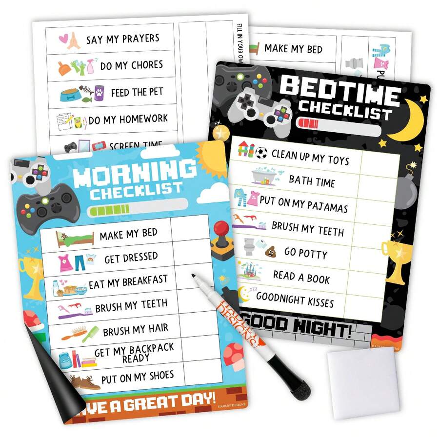 Day & Night Routine Charts, Educational Charts, Daily Schedule, Night ...