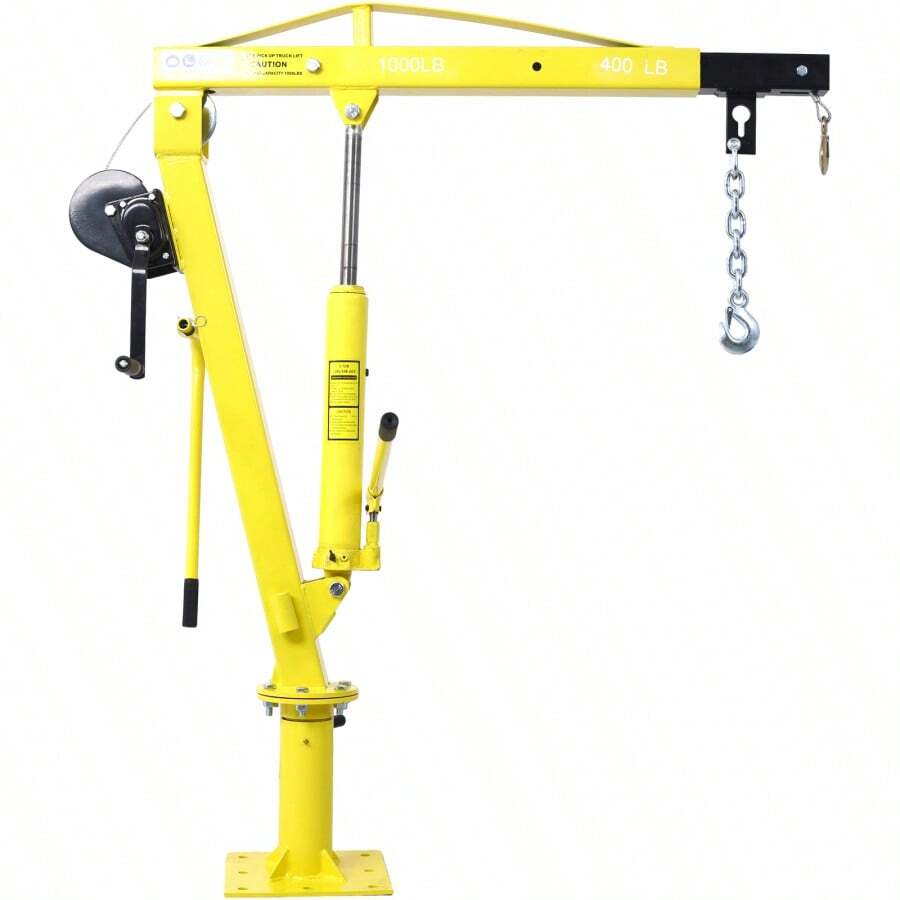 Hydraulic Pickup Truck Crane With Hand Winch , Pickup Truck Bed Hoist ...
