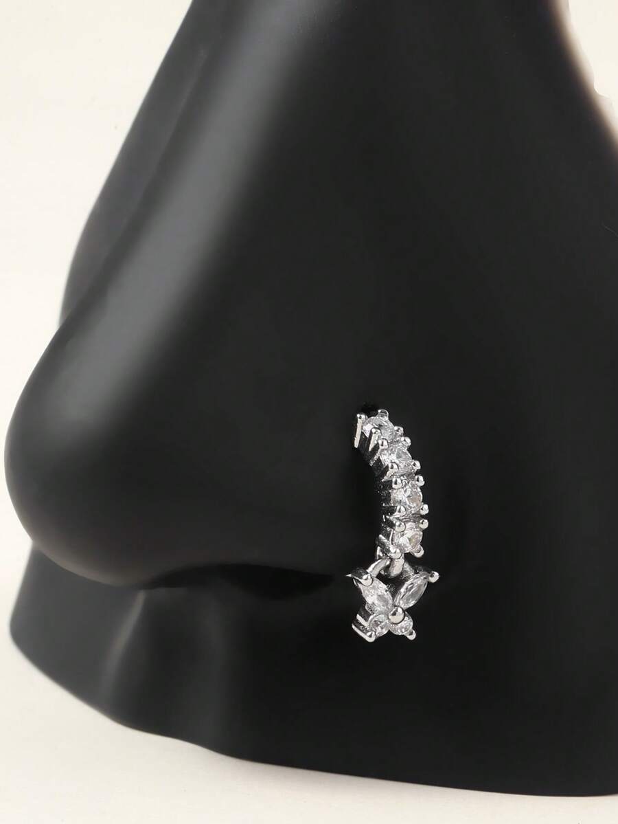 1pc Delicate Golden Butterfly Nose Ring, For Daily Wear For Women With ...