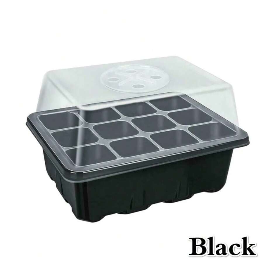 12 Cells Hole Plastics Plant Pots Grow Box Plant Seedling Pots ...