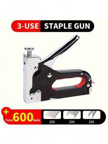 3-In-1 Heavy-Duty Staple Gun Kit - Ergonomic Multi-Functional Tool For Woodworking, Home Decor ...