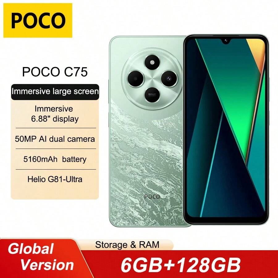 Xiaomi Xiaomi POCO C75 6+128G Global Version 6.88'' 120Hz Display Helio ...
