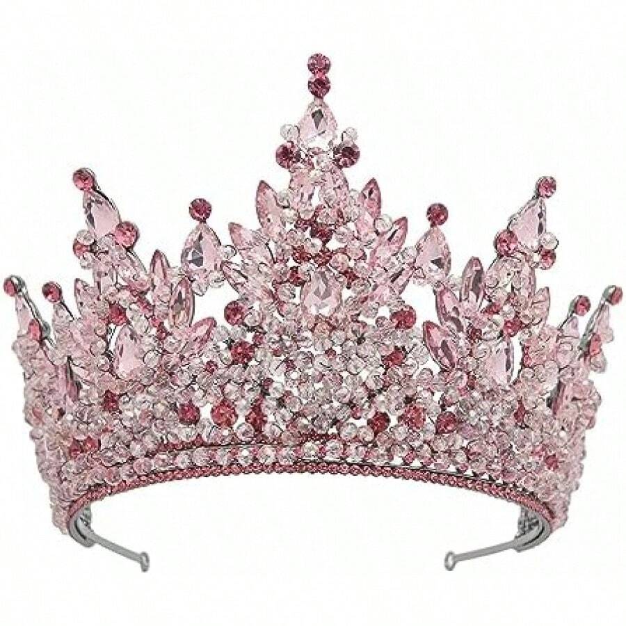 Large Tiaras And Crowns For Women Crystal Tall Pageant Crowns ...