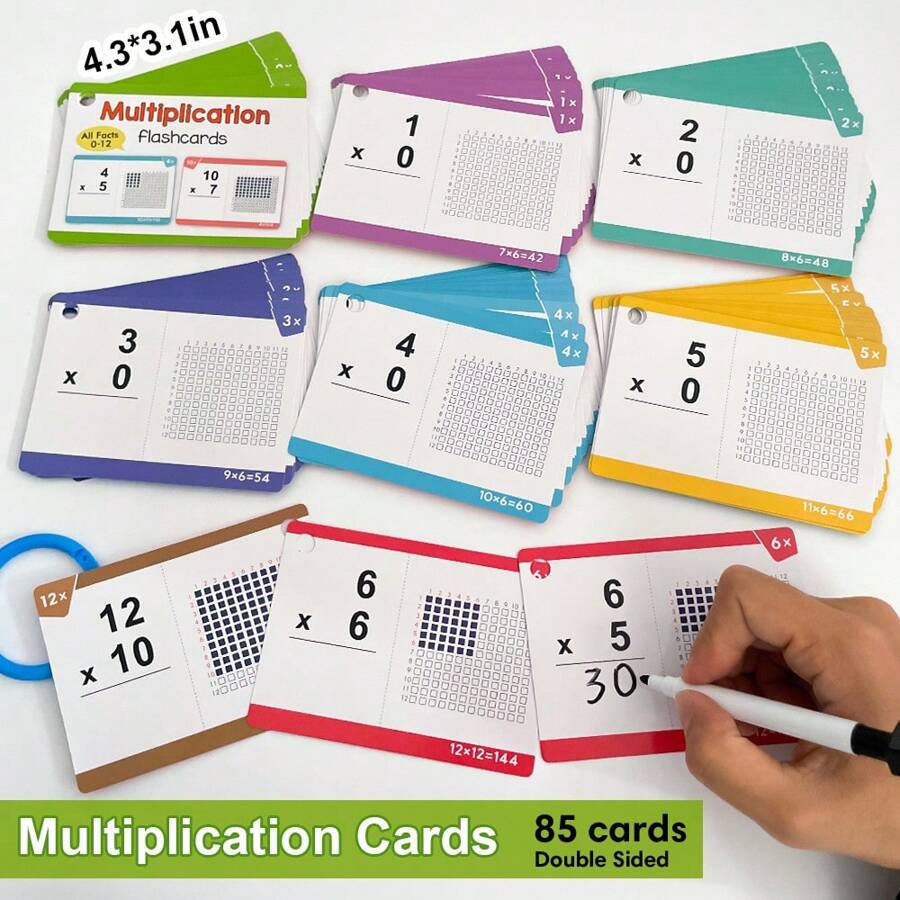 Lachilly 85 Multiplication Flashcards With Math Charts And Games ...