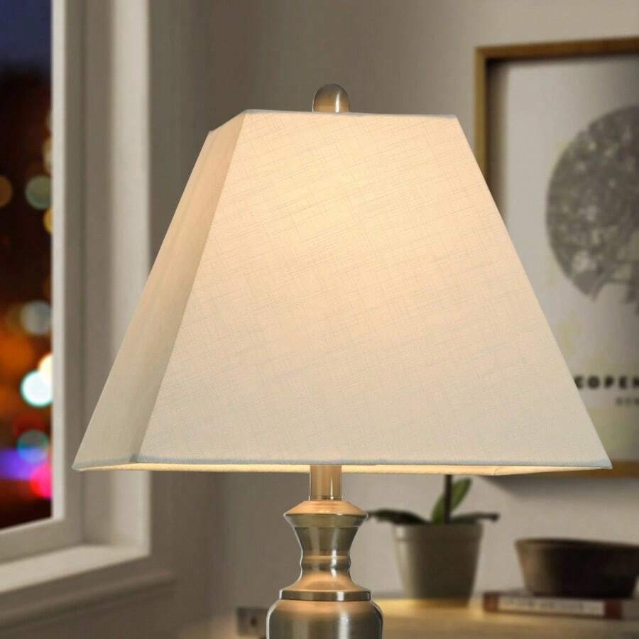 White Tapered Square Polyester Lamp Shade 14L X 6.5W X 11H | SHEIN USA