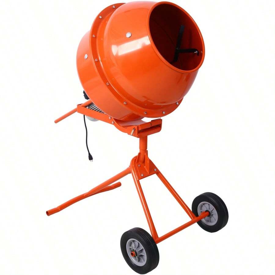 370W Portable Electric Concrete Mixer Cement Mixing Barrow Machine ...