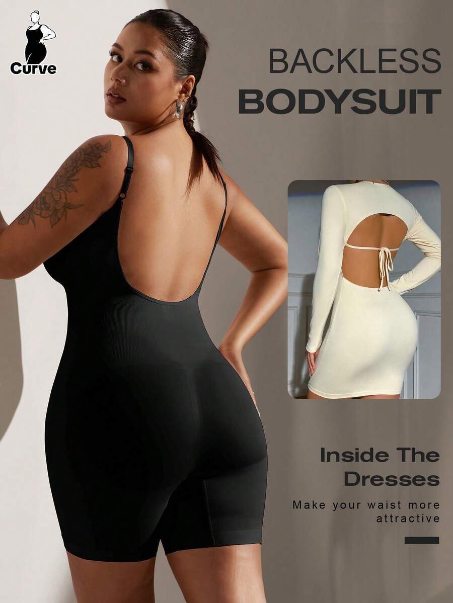 1PC Women's Shapewear Corset Backless Sexy Micro Shape Plus Size One ...