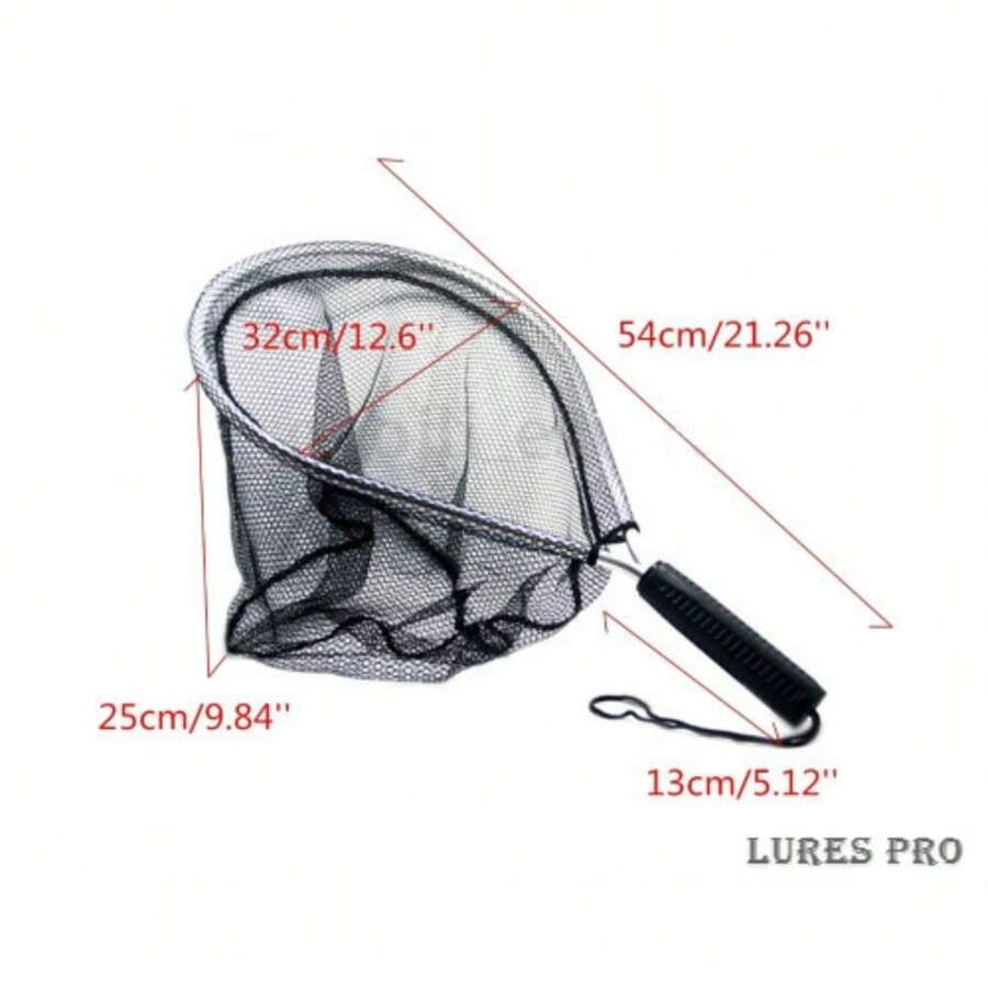 Fly Fishing Landing Handle Net Nomad Rubber Fish Nylon Mesh Trout Bag ...