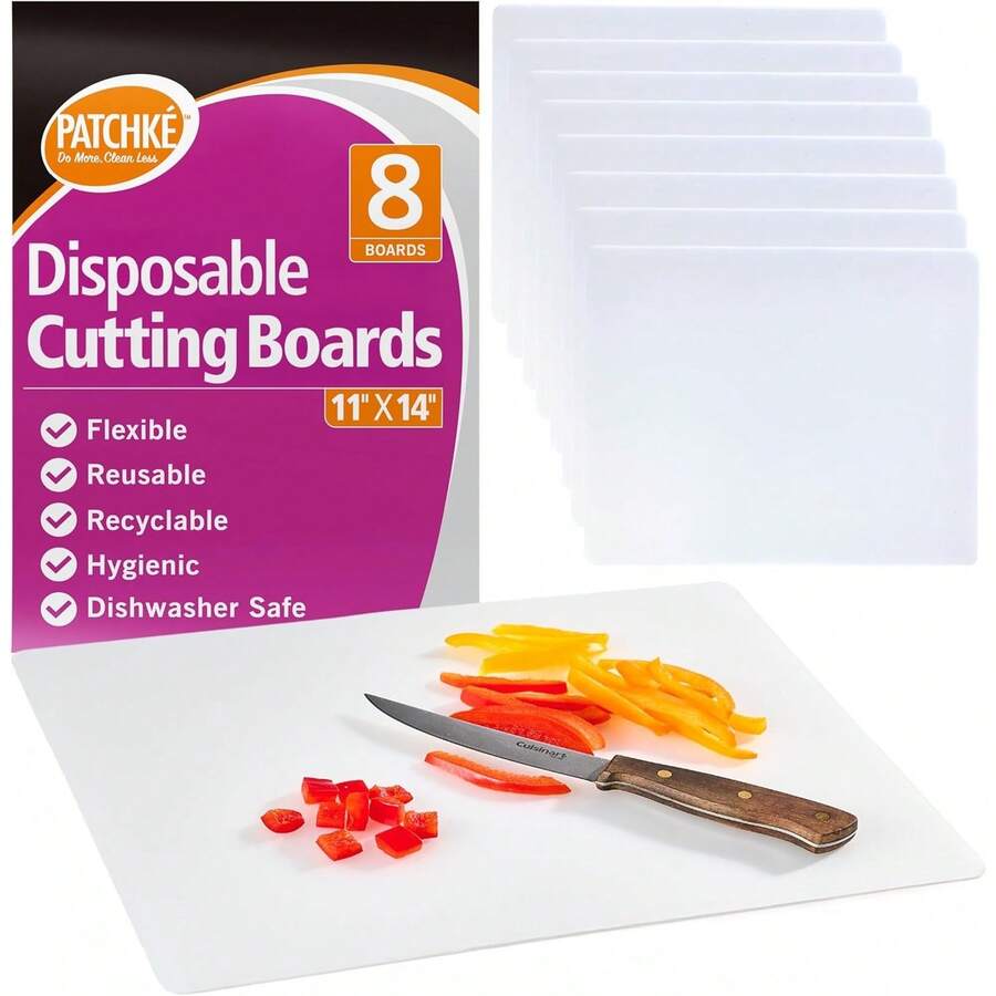 Kitchen Plastic Cutting Board - Durable, Disposable Borad Pad, Reusable ...