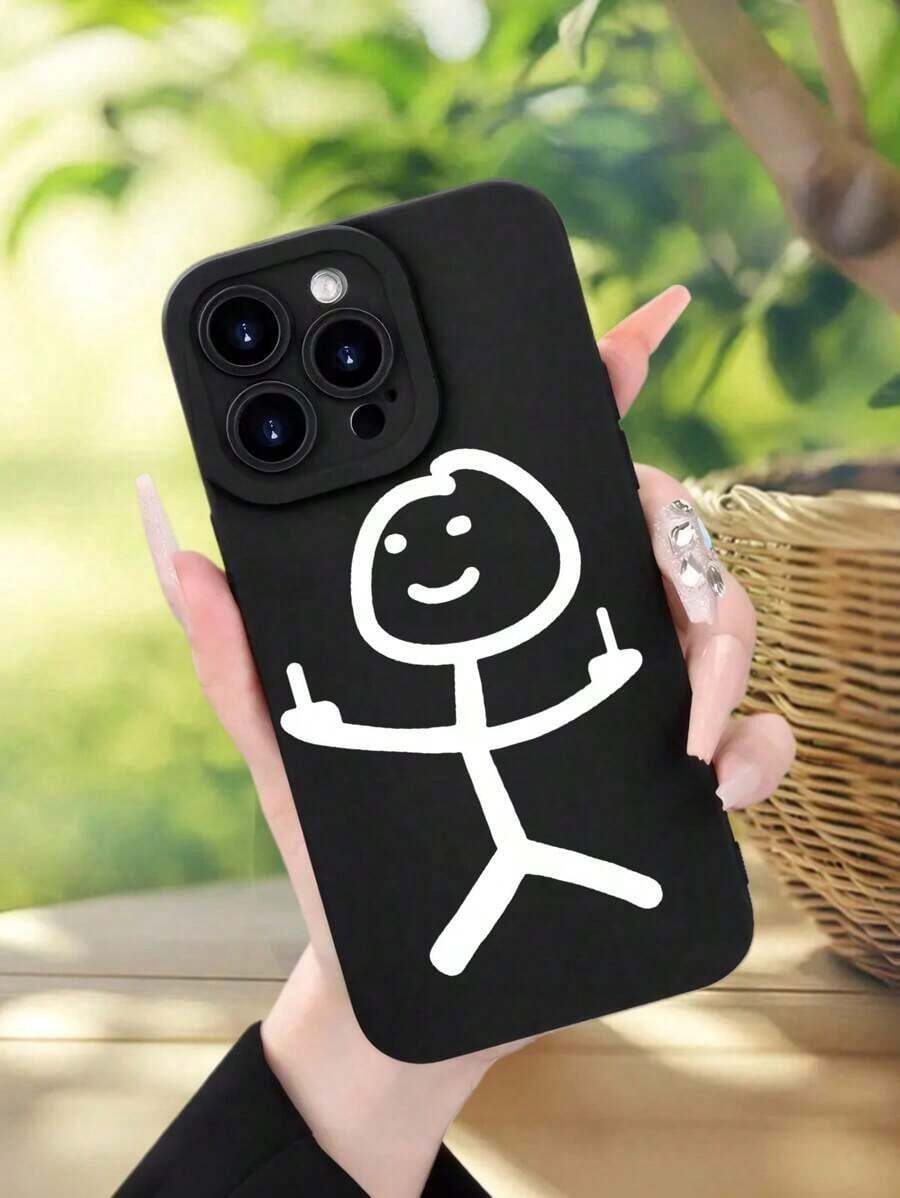 Matchstick Man Cute Cartoon Phone Case For IPhone 11 12 13 14 15 16 Pro ...