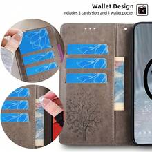Tree Of Life Women's 3 Card Wallet With Leather Wristlet Strap And Back ...