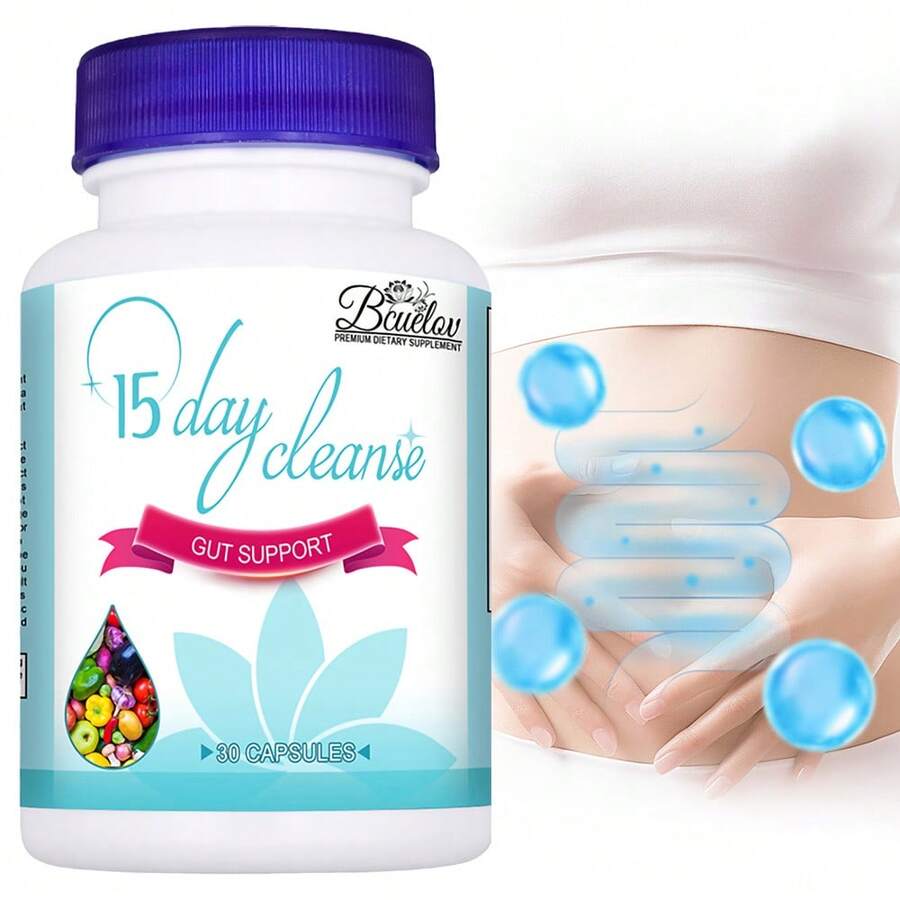 15 Day Cleanse - Intestinal & Colon Support Premium Formula 30 Capsules ...