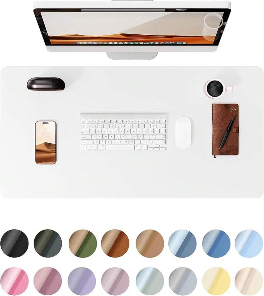 YSAGi Leather Desk Protector, Non-Slip Large Mouse Pad, Waterproof PU ...