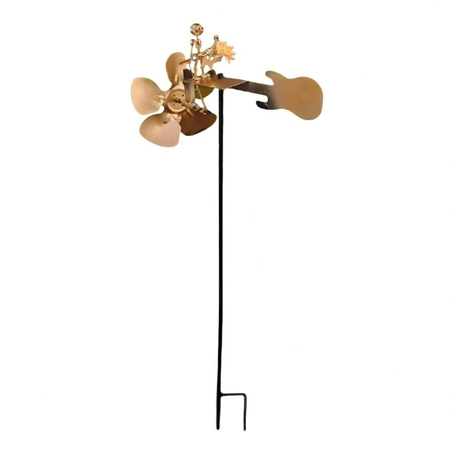 Drummer Wind Spinner Outdoor Spinning Bassist Windmill Kinetic Metal ...
