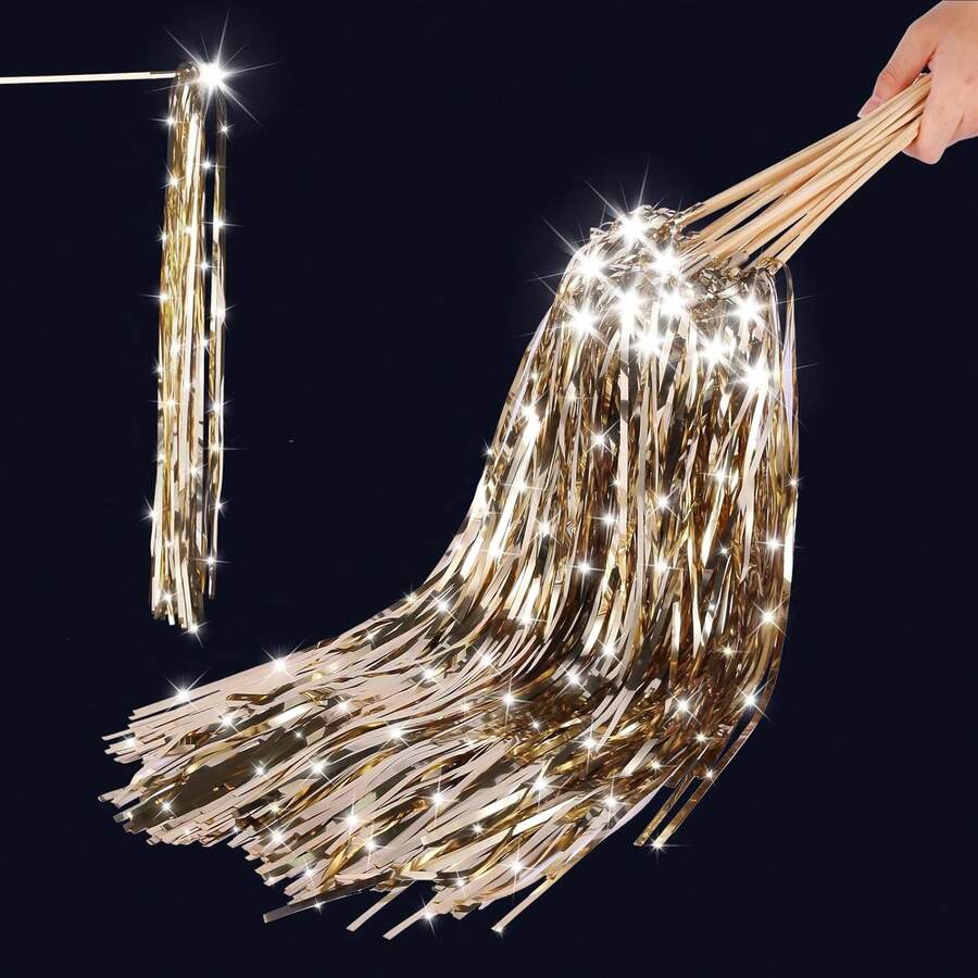 100 Pcs Wedding Wands Light Up With LED Tinsel Wedding Streamers For ...