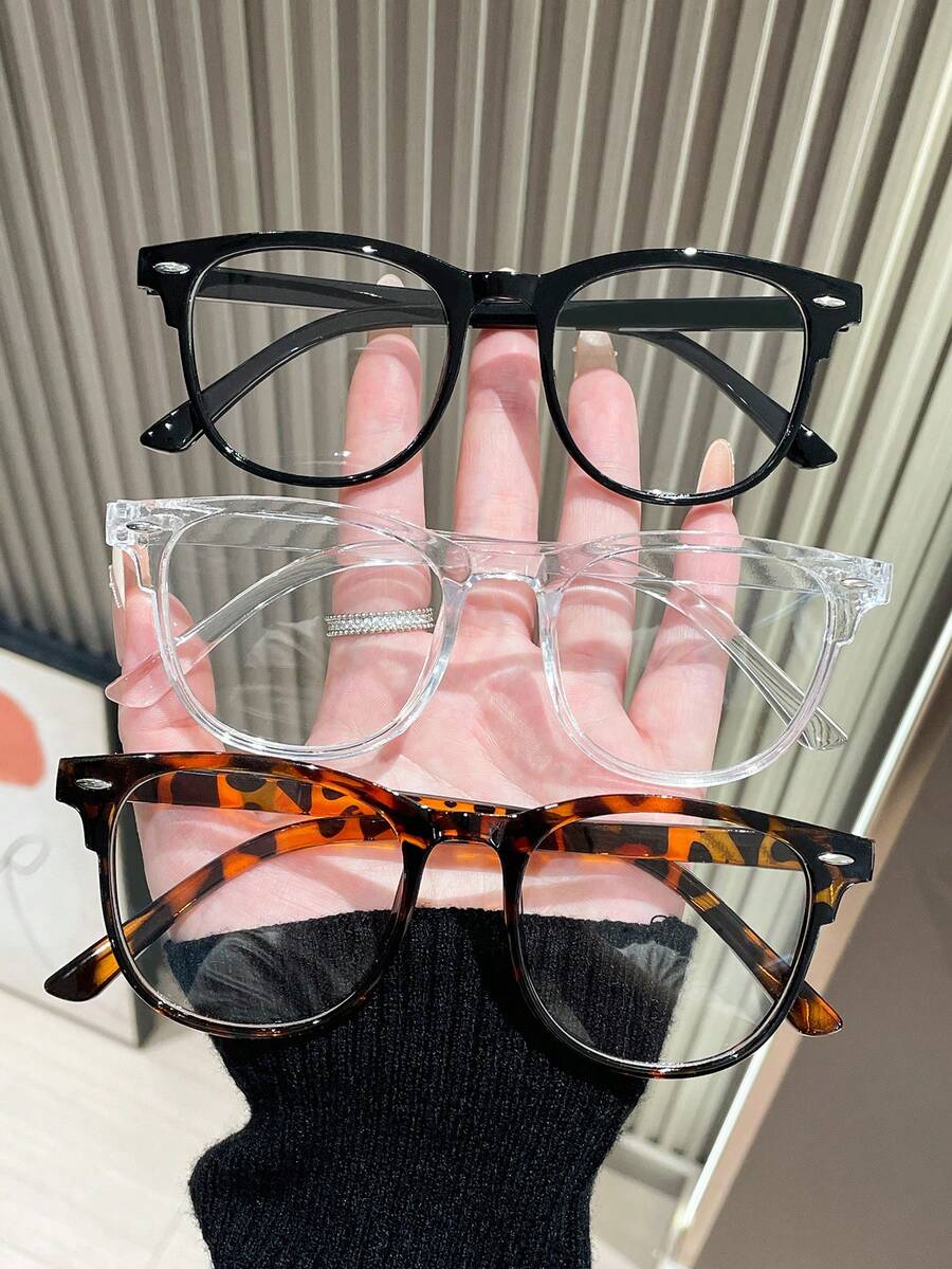 1/3pcs Women Classical Plastic Geometric Casual Style Anti-Clear ...