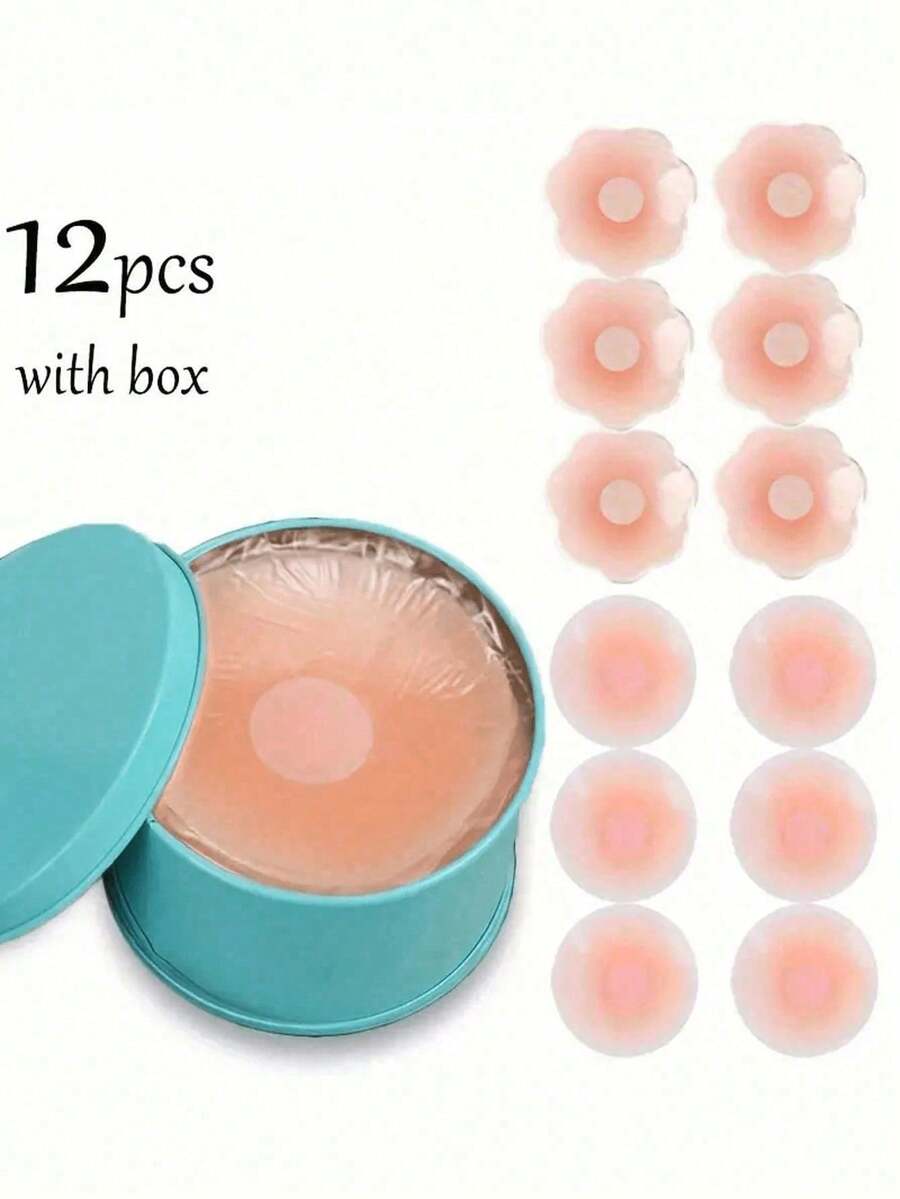 12pcs Reusable Breast Stickers Self-Adhesive Breast Stickers For Women ...