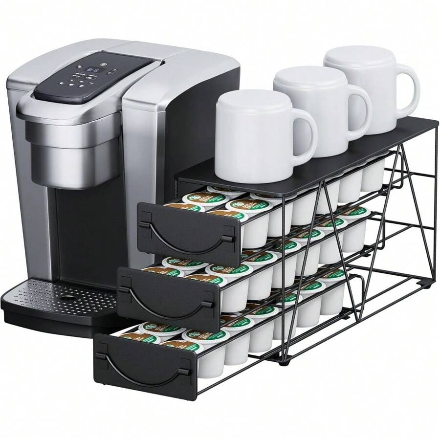 Coffee Pod Holder For Counter, Pod Holder For K-Cups, 3-Tier Metal ...