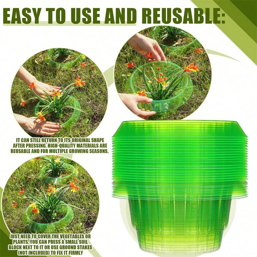 Plastic Garden Geta Clogs, Slug & Snail Protection Collar, Suitable For Outdoor Indoor Garden ...