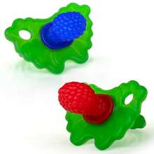 Blue & Red Strawberry Teether, Fruit Shaped Baby Toys, Easy To Grasp ...