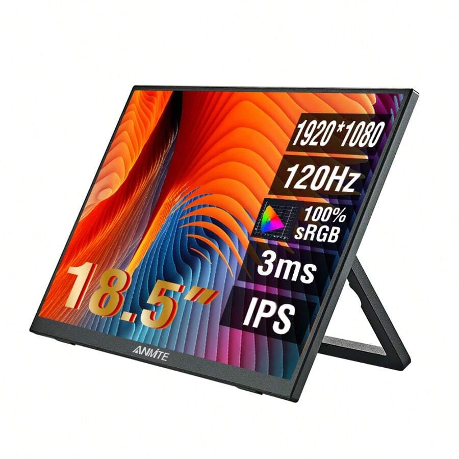 ANMITE 18.5 Inch IPS Portable Monitor 120Hz Compatible With Laptop ...