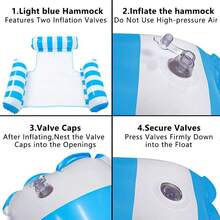 Inflatable Swimming Pool Float Chair, Adult-Sized Water Hammock ...