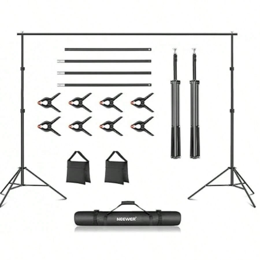 Neewer Photo Studio Backdrop Support System Black Backdrop Stand ...