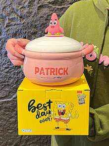 SPONGEBOB ชาม บะหมี่กึ่งสำเร็จรูป ตัวการ์ตูนสเปิร์นบ็อบ สตาร์ใหญ่ กุ้ง ...