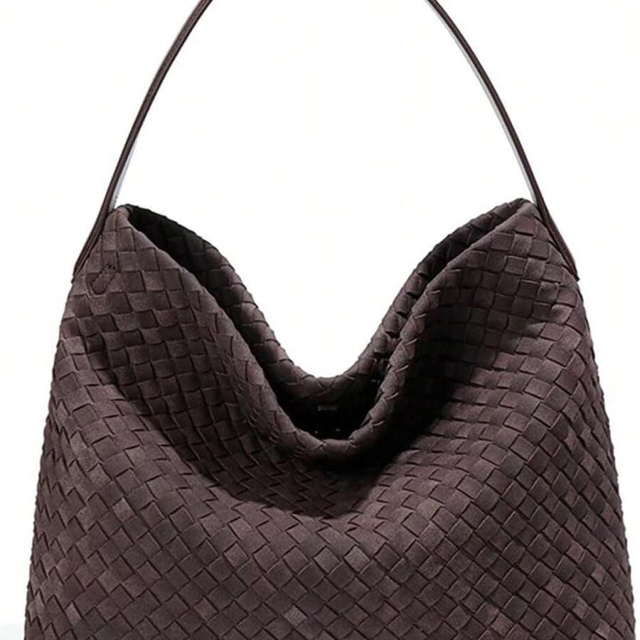 Slouchy Suede Woven Hobo Bags Women Suede Purse Crossbody Crescent ...