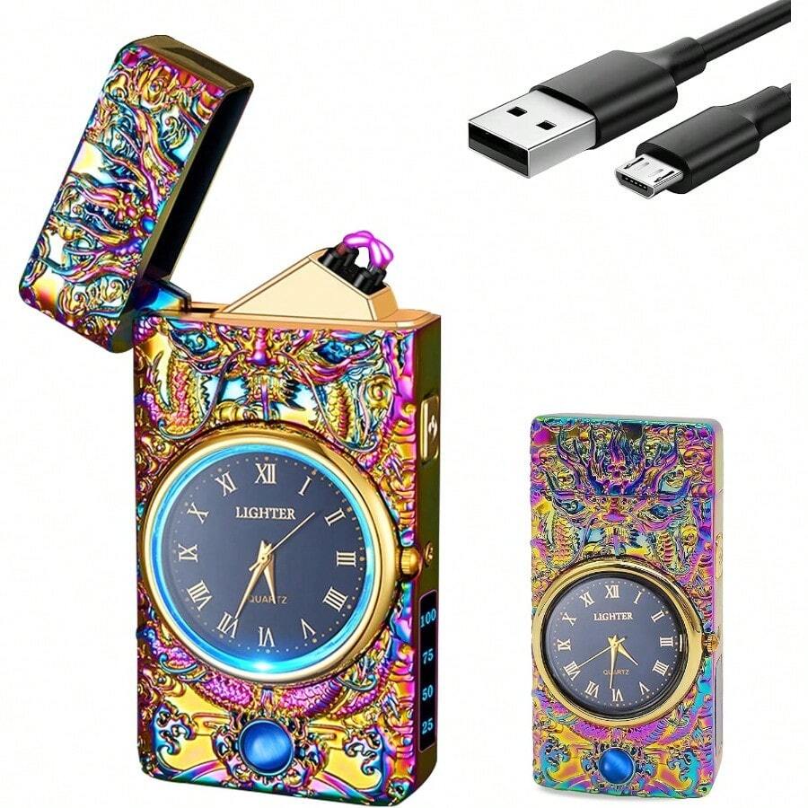 Electric Lighter Plasma Double Arc Lighters Rechargeable USB Lighter ...