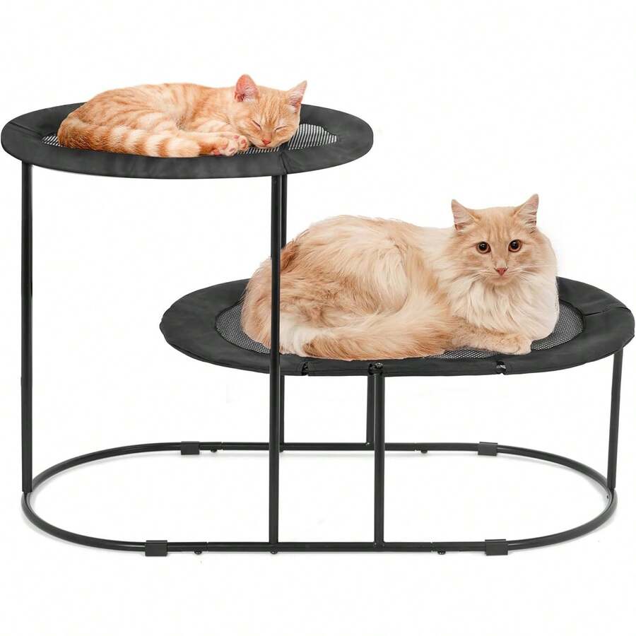 Deco 2 Tier Elevated Cat Bed, Furniture Cat Bed Breathable Comfortable ...