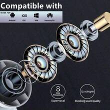 Audífonos inalámbricos Bluetooth 2025 BY01 con gancho para la oreja y ...