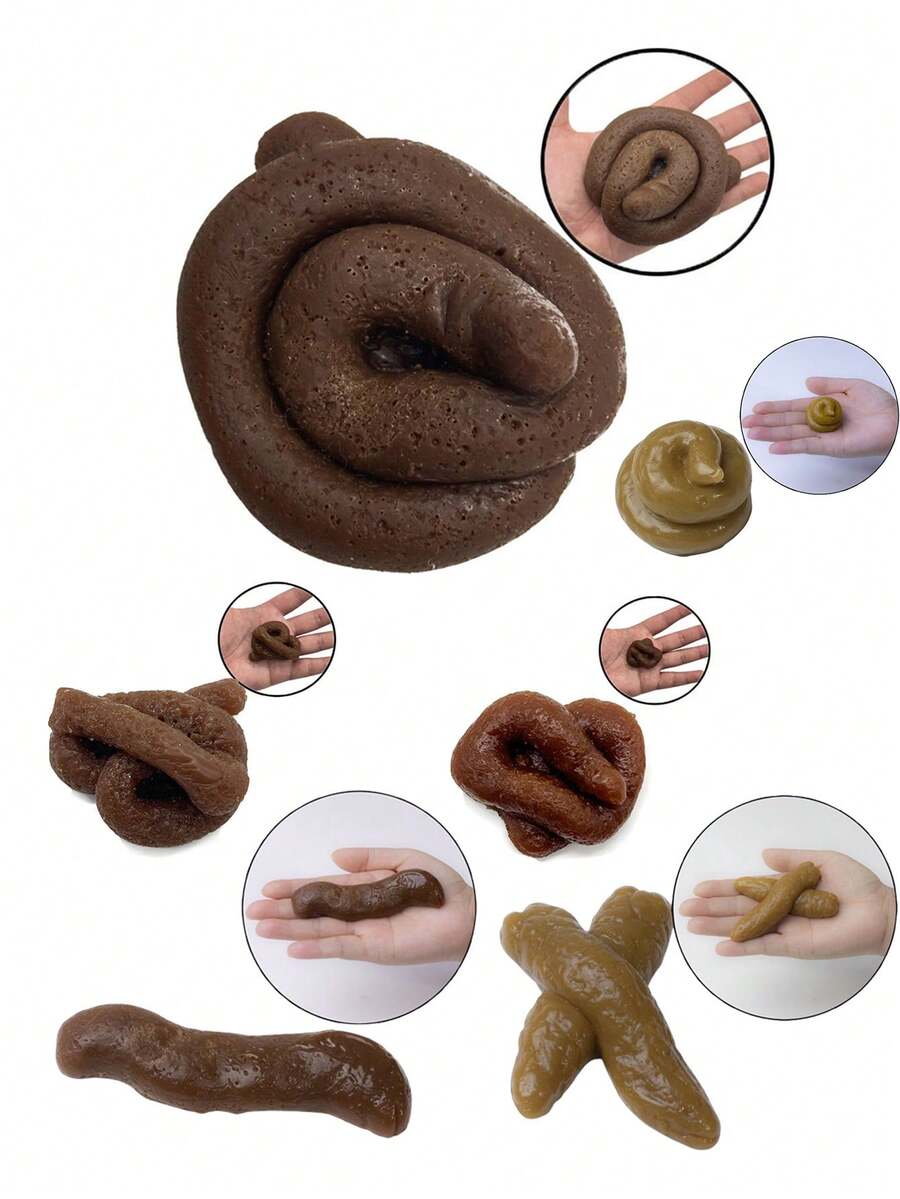 1pc Realistic Soft Prank Fake Dog Poop, Suitable For Halloween ...