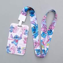 Disney Disney Stitch Cartoon Character ID Card Holder With Lanyard ...