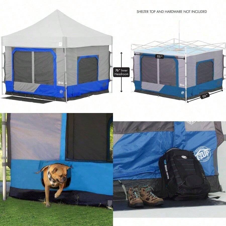 Innovative Camping Cube 6.4 Converts 10' Straight Leg Canopy Into Tent ...