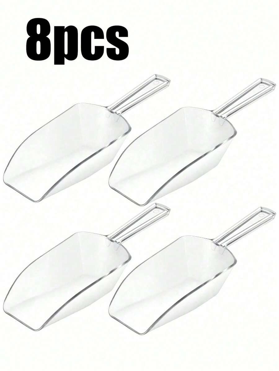 8pcs Mini Clear Acrylic Plastic Scoops - Multipurpose Containers For ...