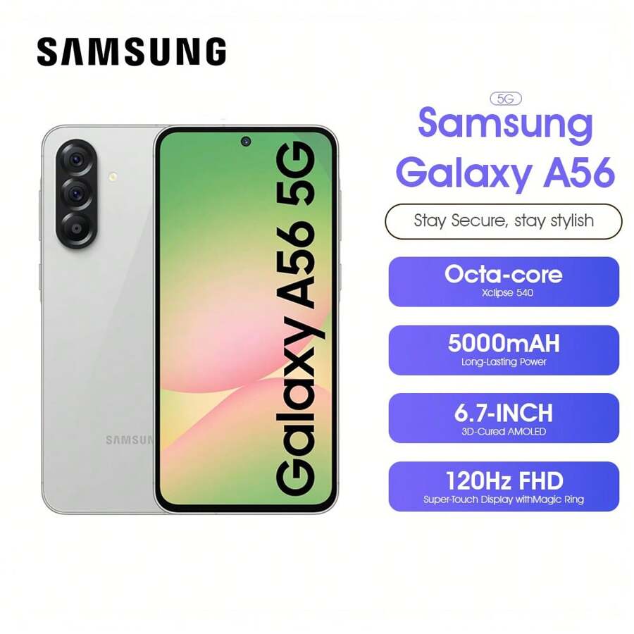 Samsung Galaxy A56 5G Graphit 256GB Smartphone, 8GB RAM, 50MP Kamera, Android 15 ...