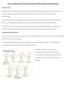 Silicone Hip Shaper, Fake Hip Silicone Hip Lifting Pants, Hip Enhancer ...