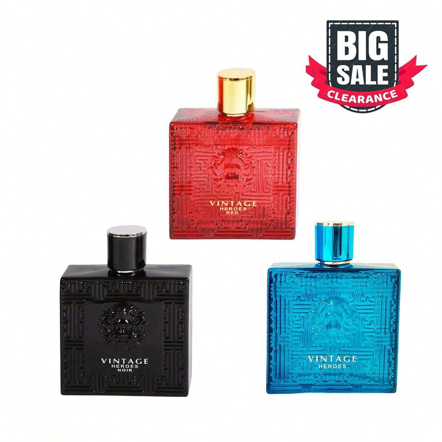Secret Plus 3pcs Vintage Heroes(Blue,Red,Noir) Set Perfume, Long ...