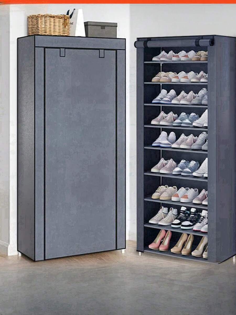 Fabric Shoe Rack. Multi-Tier Dust-Proof Entryway Home Storage Shoe Rack ...