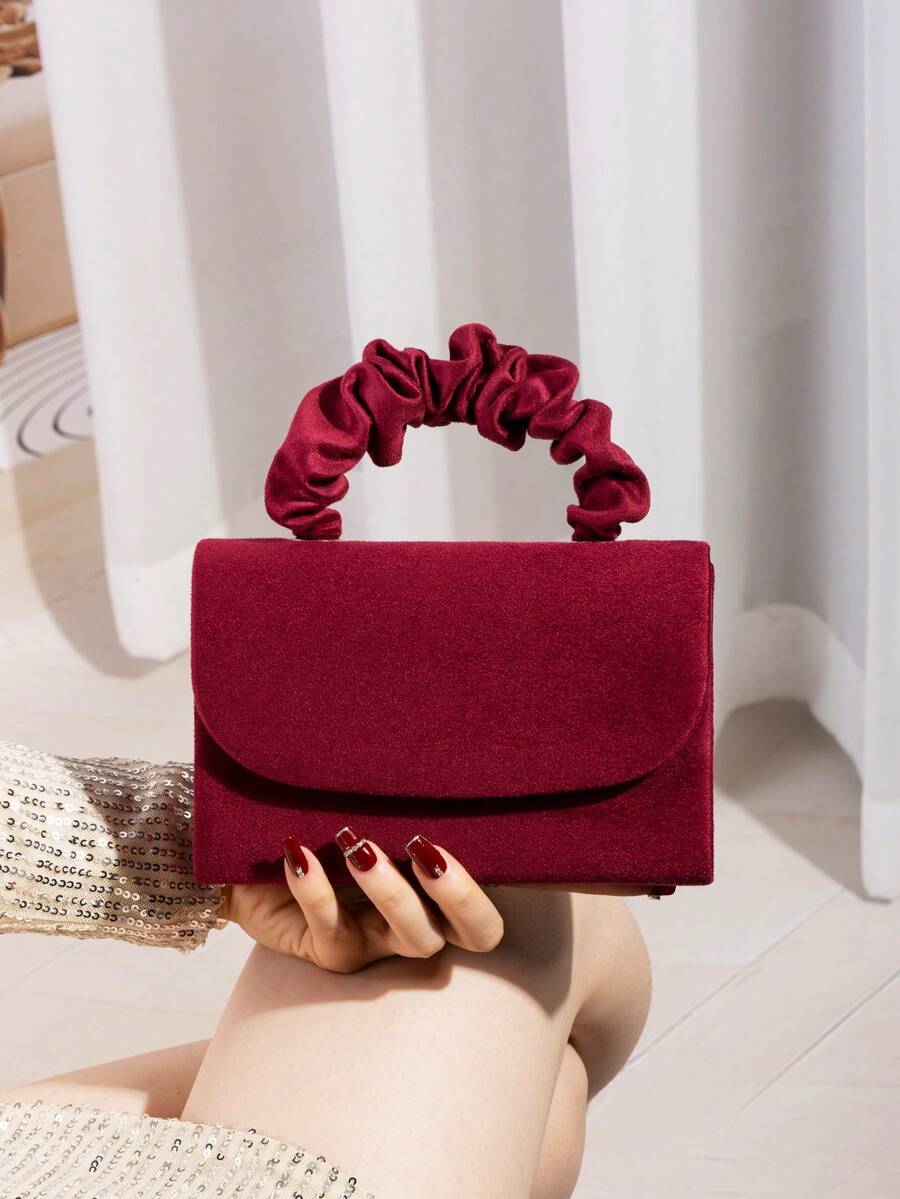 1pc Elegant Corduroy Bucket Bag With Drawstring Design, Mini Luxury ...