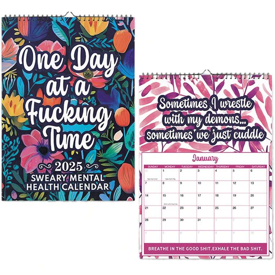 Jinyuanchao The 2025 Wall Calendar, Uses Funny Swear Words To Relieve ...