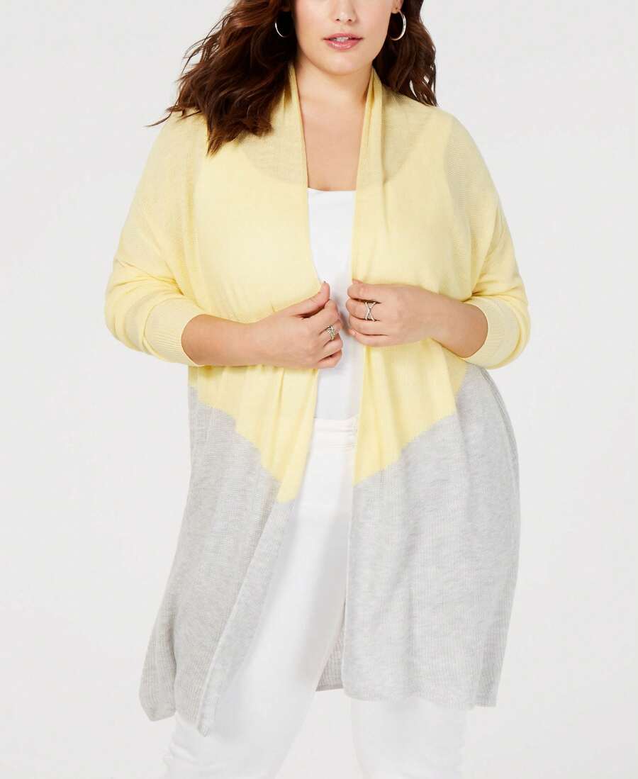 Plus Size Colorblocked Completer Sweater | SHEIN USA